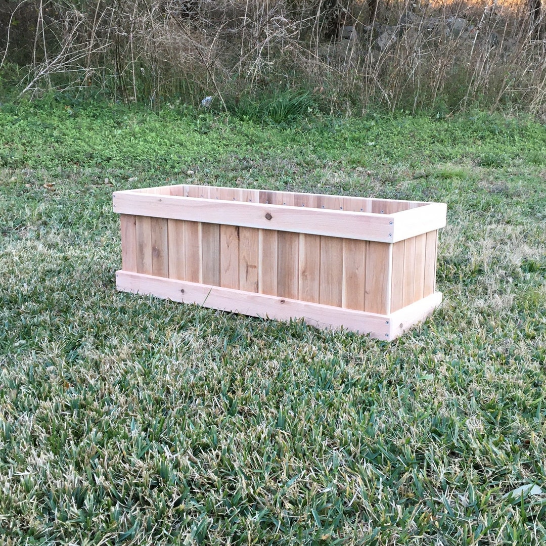 Cedar Planter Box: Raised Garden Bed, Herb & Vegetable Planter - Etsy