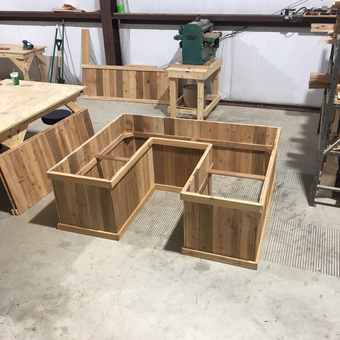Cedar U-shape Planter Box: Raised Garden Bed - Etsy