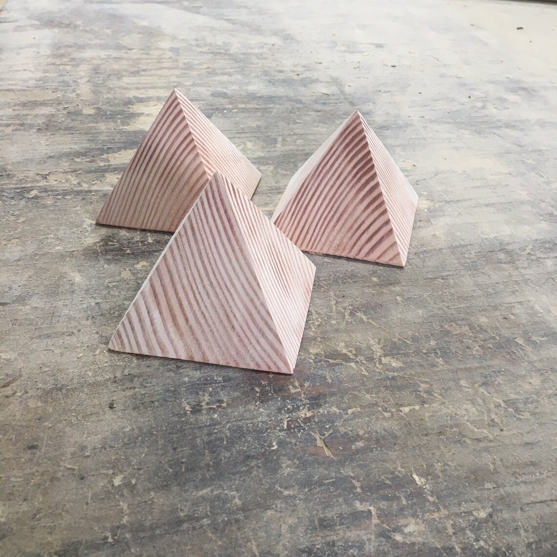 Wood Pyramid Block Pyramid Blocks Wood Pyramid Wood Blocks | Etsy