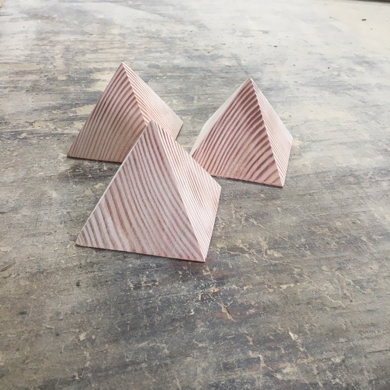 Wood Pyramid Block pyramid blocks wood pyramid wood blocks | Etsy