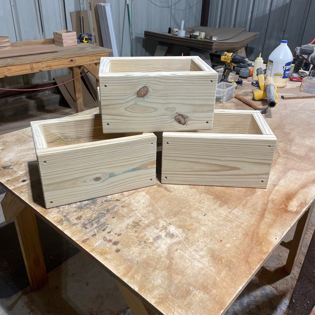 Planter Box, Outdoor Wooden Planter Box, Wood Planter Box, Pine Planter ...