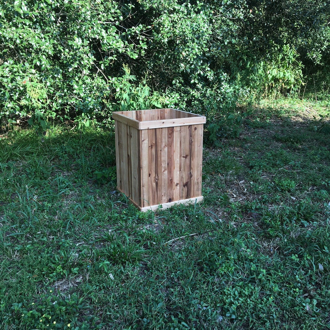 Cedar Planter Box, Large Square Planter Box, Raised Planter, Outdoor ...