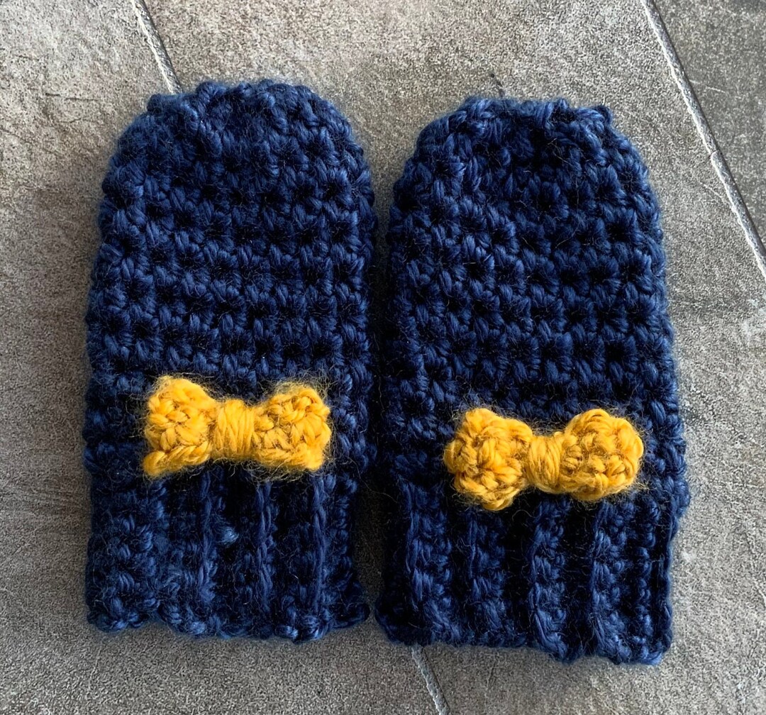 Blue and Gold No-scratch Baby Mittens Size 3-6 Months - Etsy