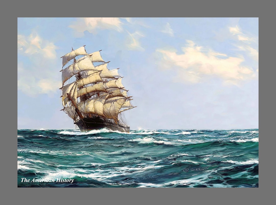1736 Clipper Ship on the High Seas by Montague Dawson Giclee Fine Art ...