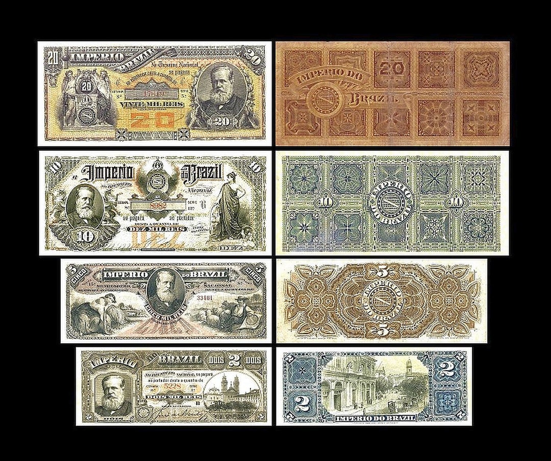 20, 10, 5, 2 Mil Rice Numéro 1885 4 Billets de banque 42 Reproduction ...