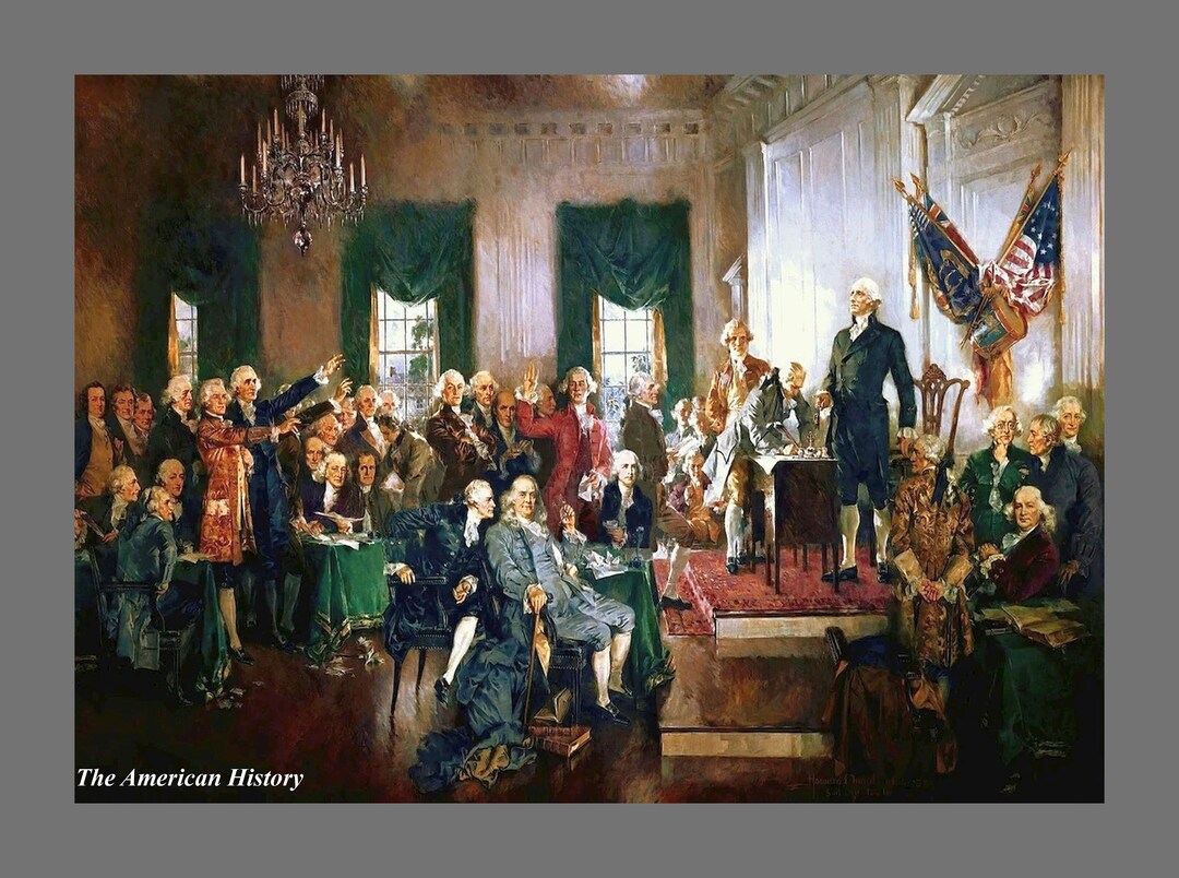 1793 Signing of the Constitution United States by Howard Christy Giclee ...