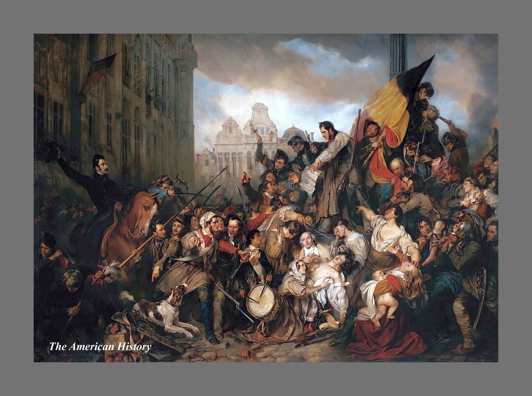 1816 Episode of the Belgian Revolution by Gustaf Wappers Giclee Fine ...