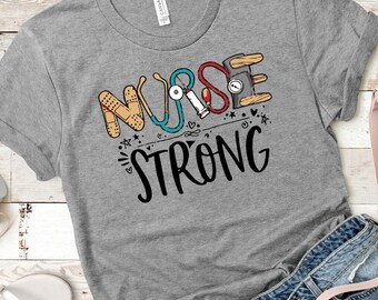 Nurse Strong Shirt - Etsy