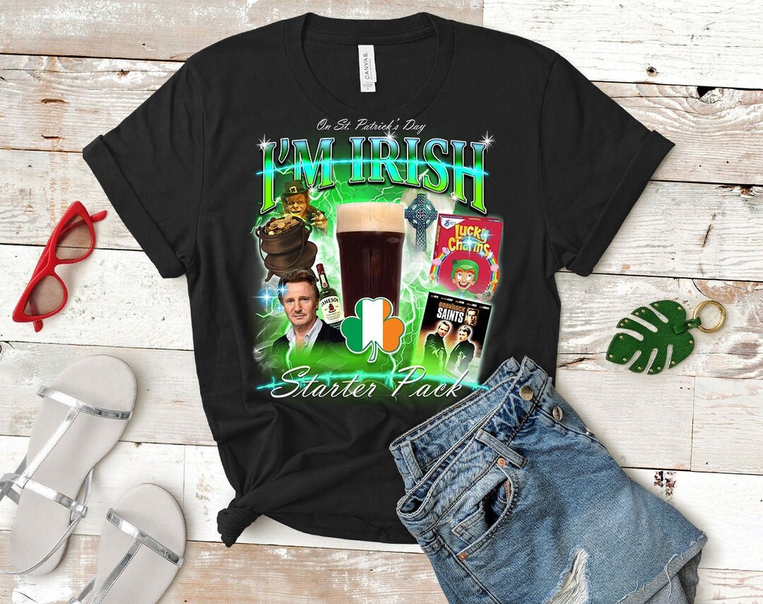 St Patrick's Day Irish Starter Pack T-shirt, Saint Patricks Day Shirt ...