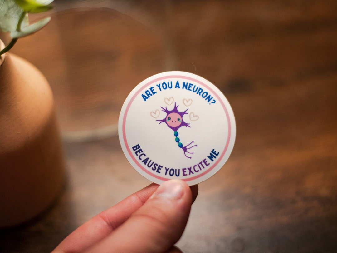Neuron Pun Sticker, Funny Science Gift - Etsy