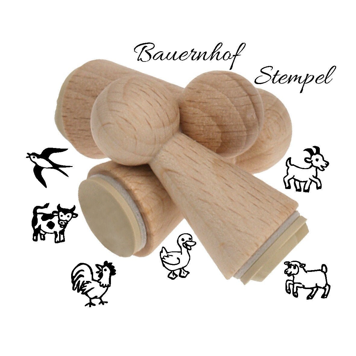 Schwalbe Stempel Ministempel Bauernhof Stempel Hahn | Etsy