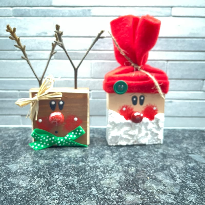 Wood Block Santa - Etsy