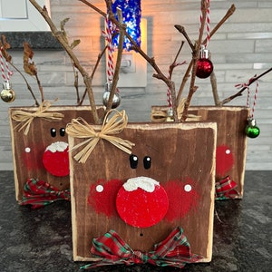 Reindeer Block - Etsy