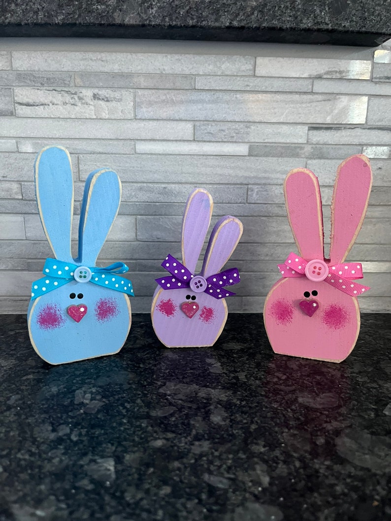 Adorable Bunny Trio Your Choice of Color - Etsy