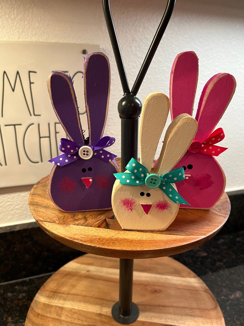 Adorable Bunny Trio Your Choice of Color - Etsy