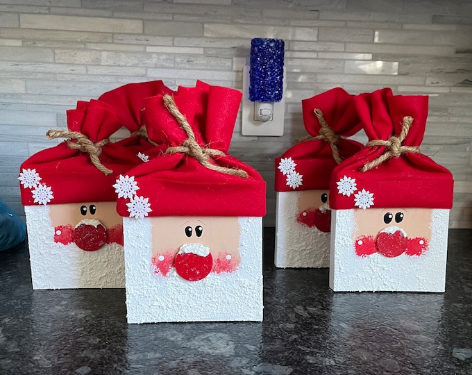 Santa Block - Etsy