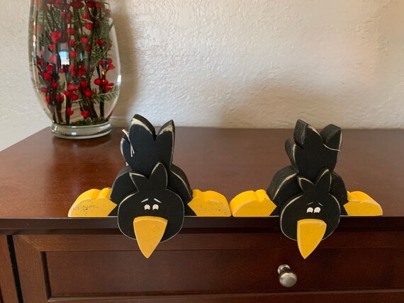Shelf Sitting Crow | Etsy