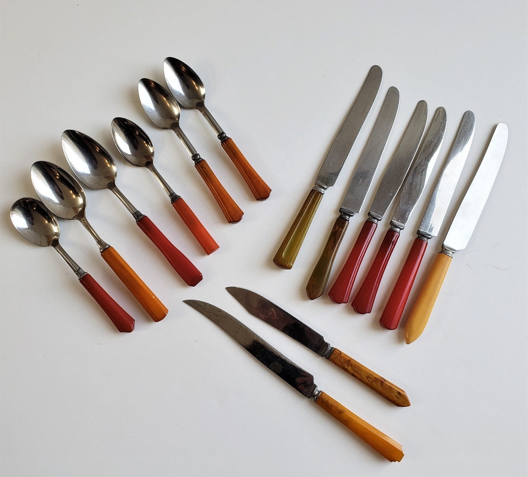 Set of 14 Mix and Match Vintage Bakelite Flatware Service - Etsy