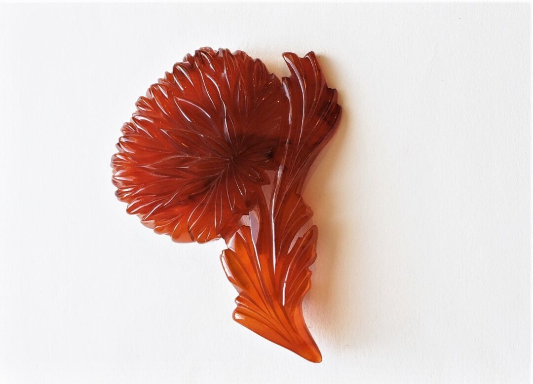 Rare-root Beer Floral Bakelite Pin - Etsy