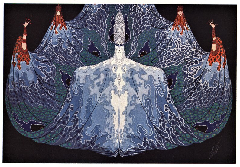 1926 Original French Art Deco Erte Print-l'ocean - Etsy