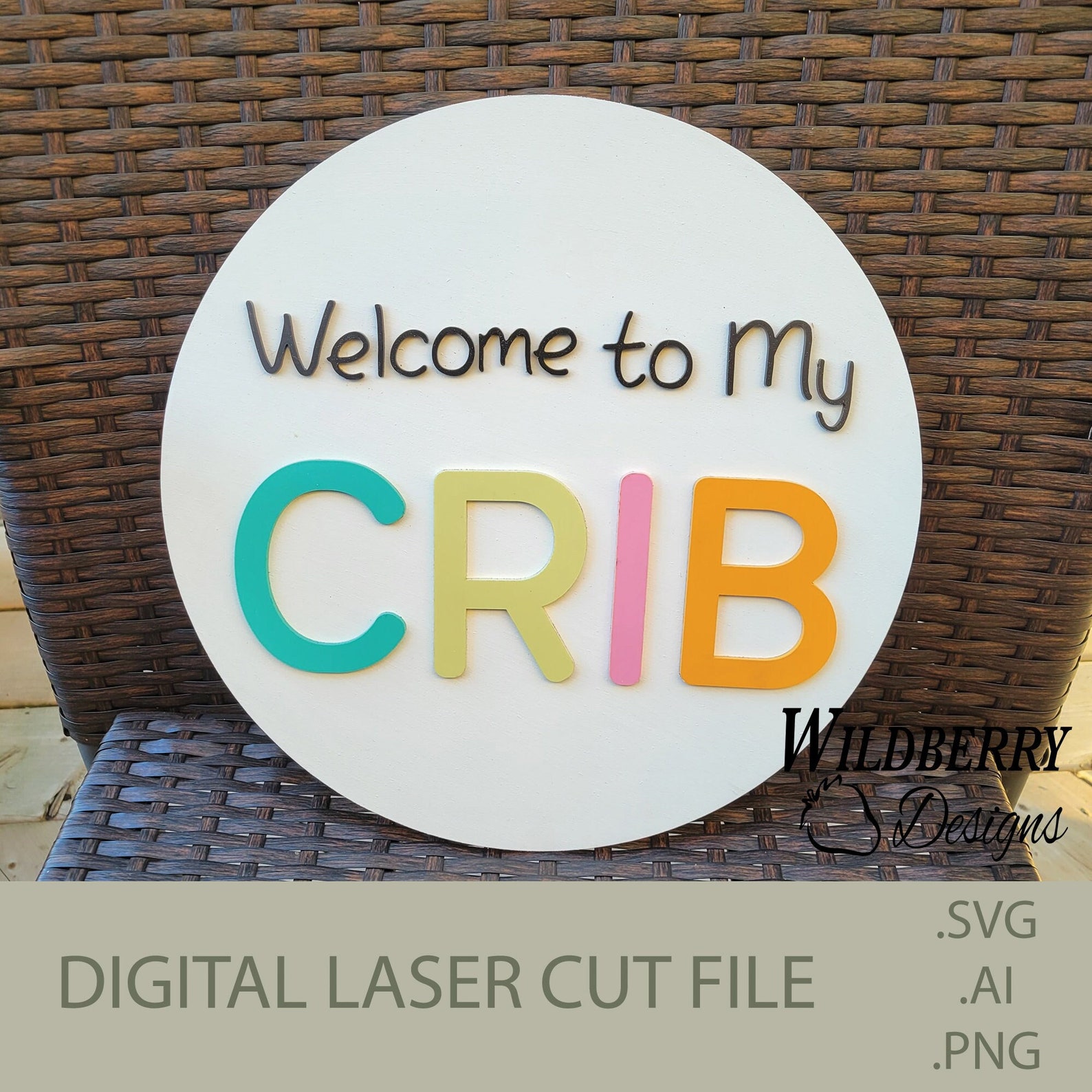 DIGITAL DOWNLOAD - Welcome to My Crib Sign, Baby's Room, Nursery Decor ...