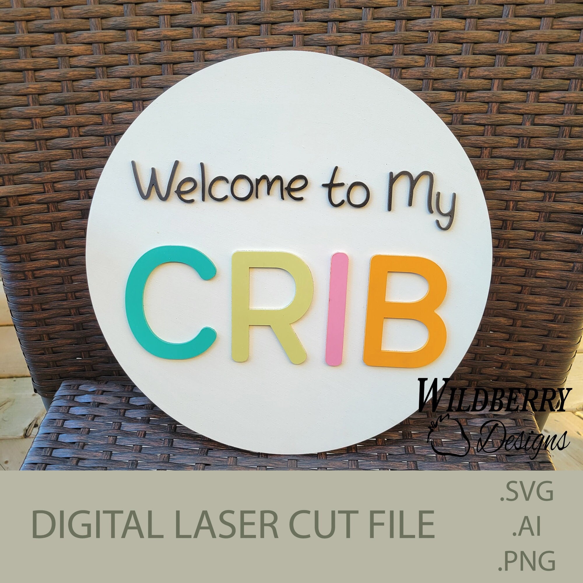 DIGITAL DOWNLOAD Welcome to My Crib Sign Baby's Room - Etsy