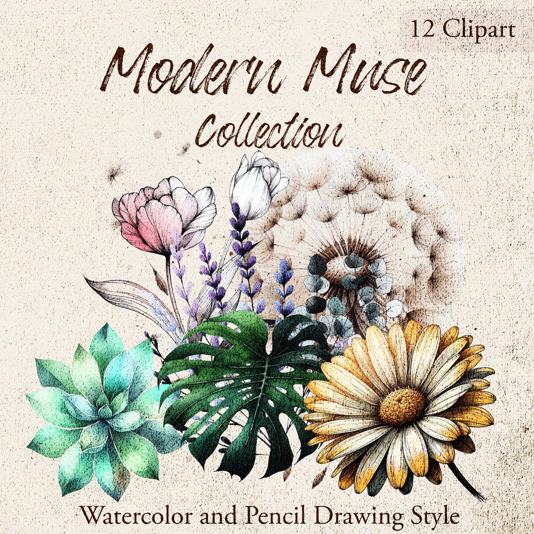 Modern Muse Botanical Clipart Collection - Instant Download for ...