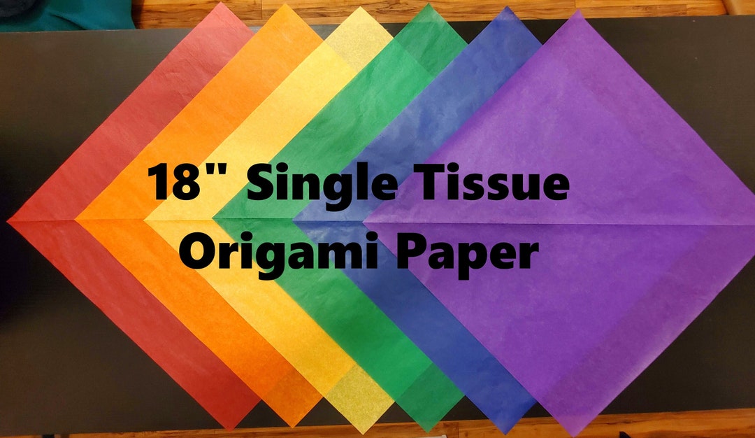 Single Tissue Origami Paper 18 Square custom Colors Available - Etsy
