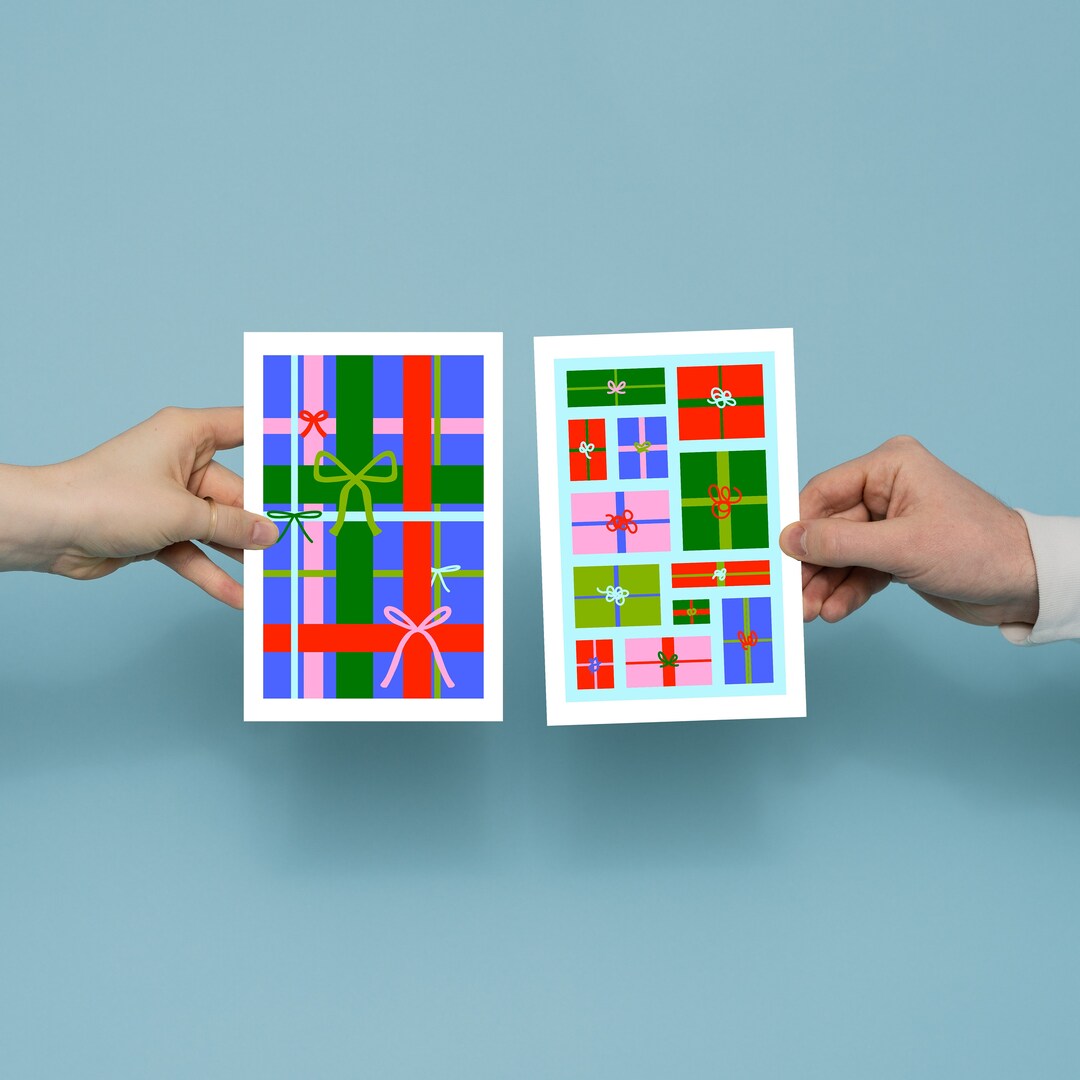 Printable Christmas Wall Art - Present Wrapping, 8.5 X 11 - Etsy