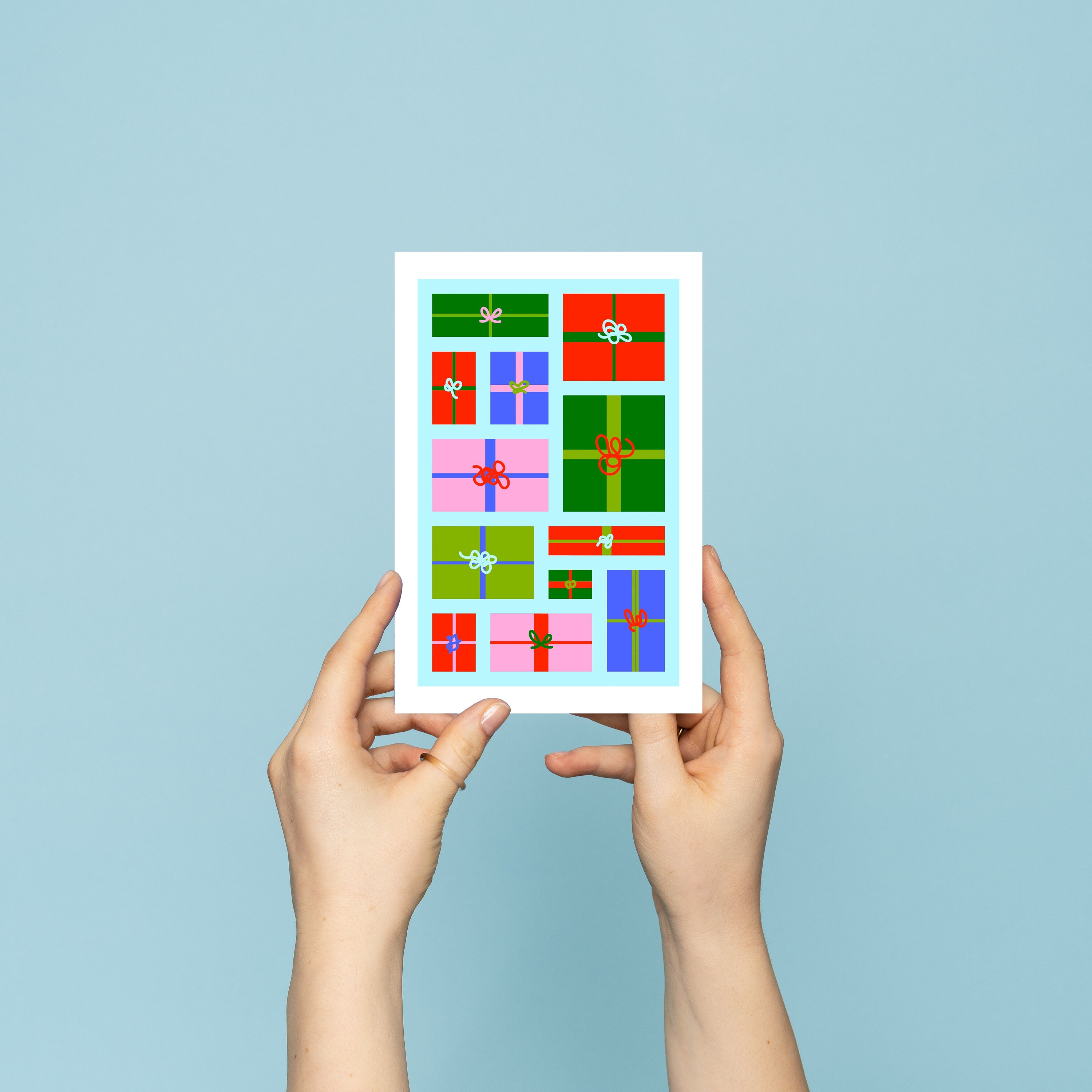 Printable Christmas Wall Art - Present Wrapping, 8.5 X 11 - Etsy