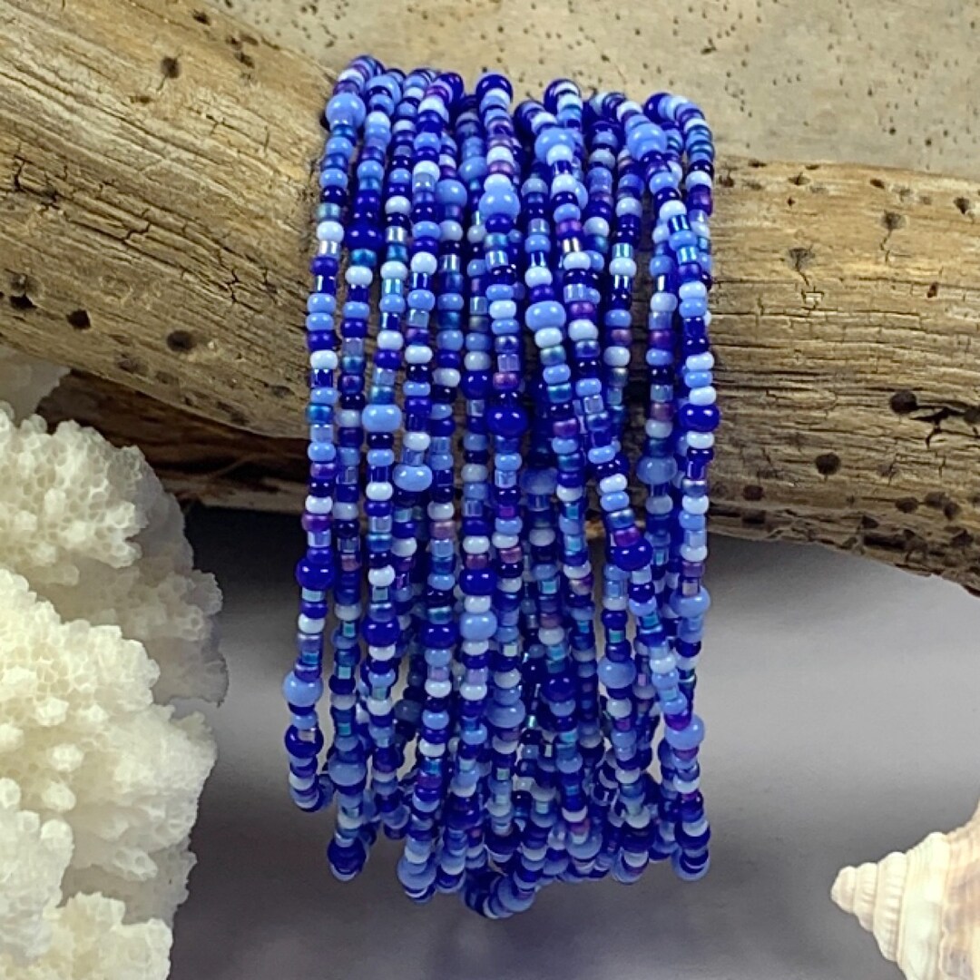 Squid Ink…extra Long Glass Seed Bead Wrap Bracelet - Etsy