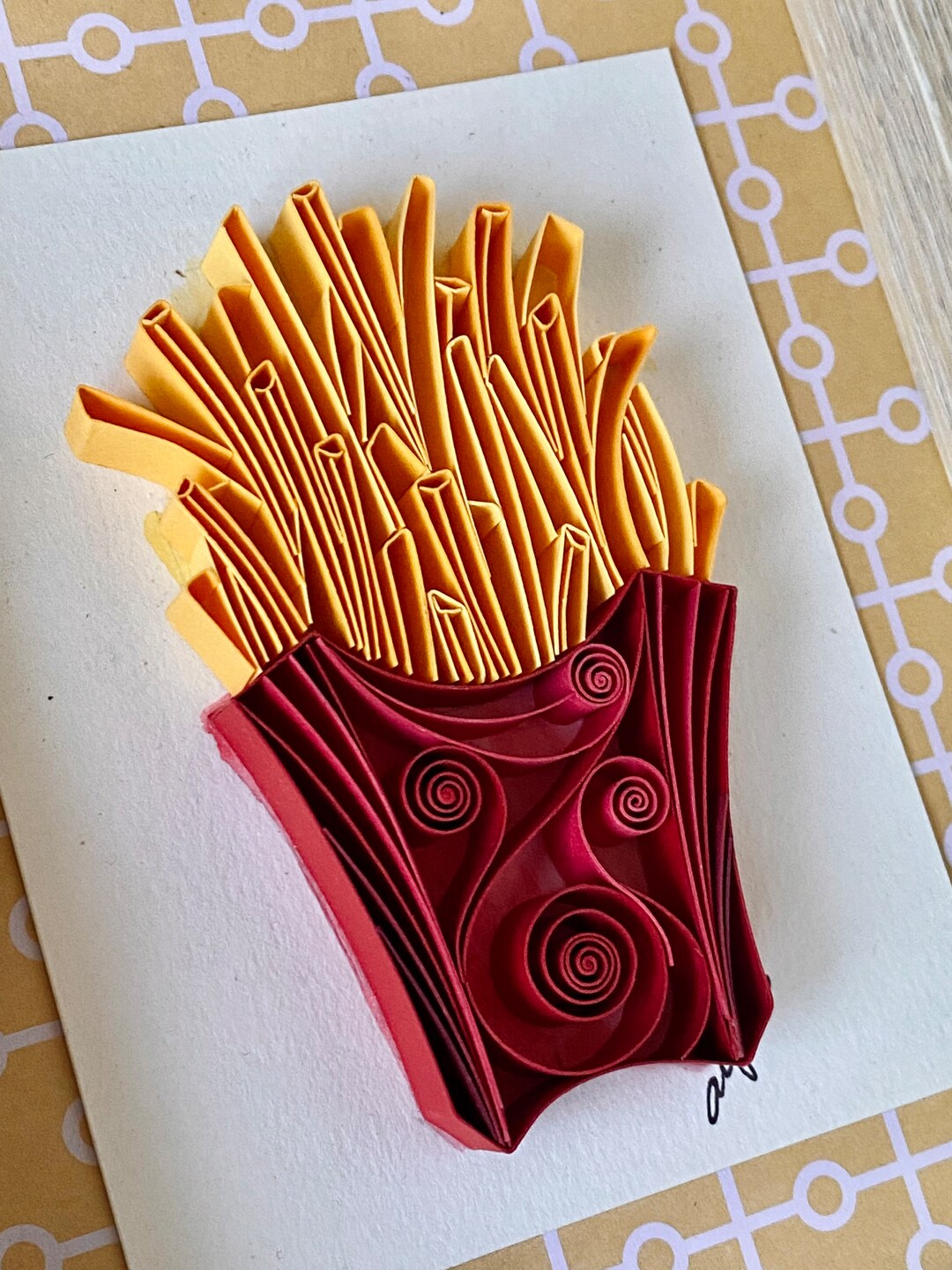 French Fries Wall Art, Fries Art Decor, Quilled Wall Art, Quilled Food ...