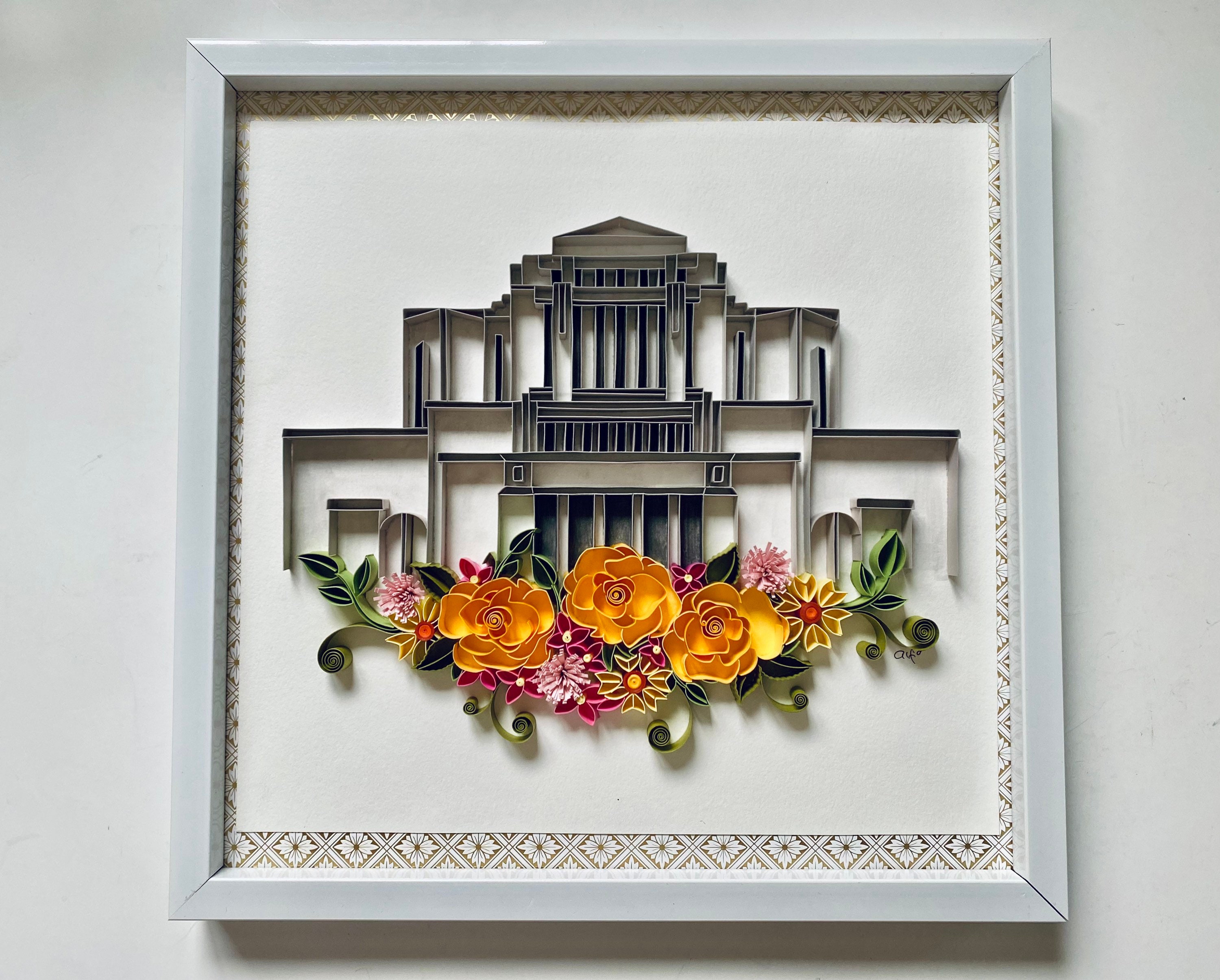 LDS Cardston Temple Art, Mormon Temple Wall Hanging, Handmade Religious ...