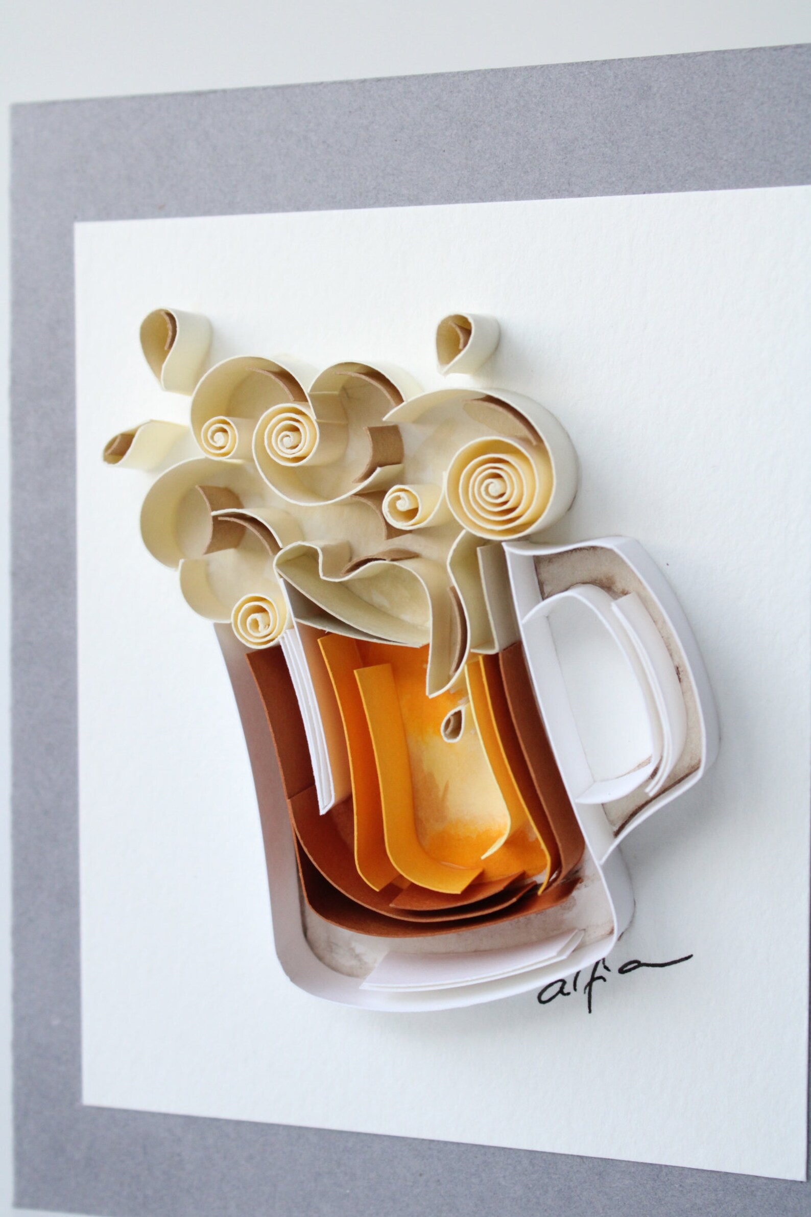 Beer Wall Art Beer Mug Art Quilled Drinks Food Wall Art - Etsy Canada