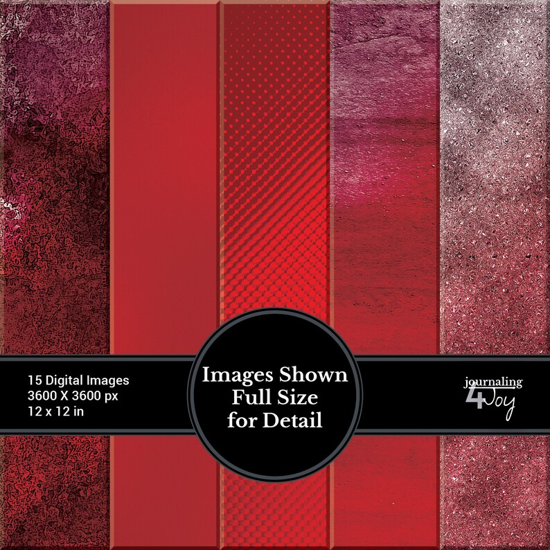 Ruby Red Metallic Digital Paper Backgrounds Red Foil - Etsy