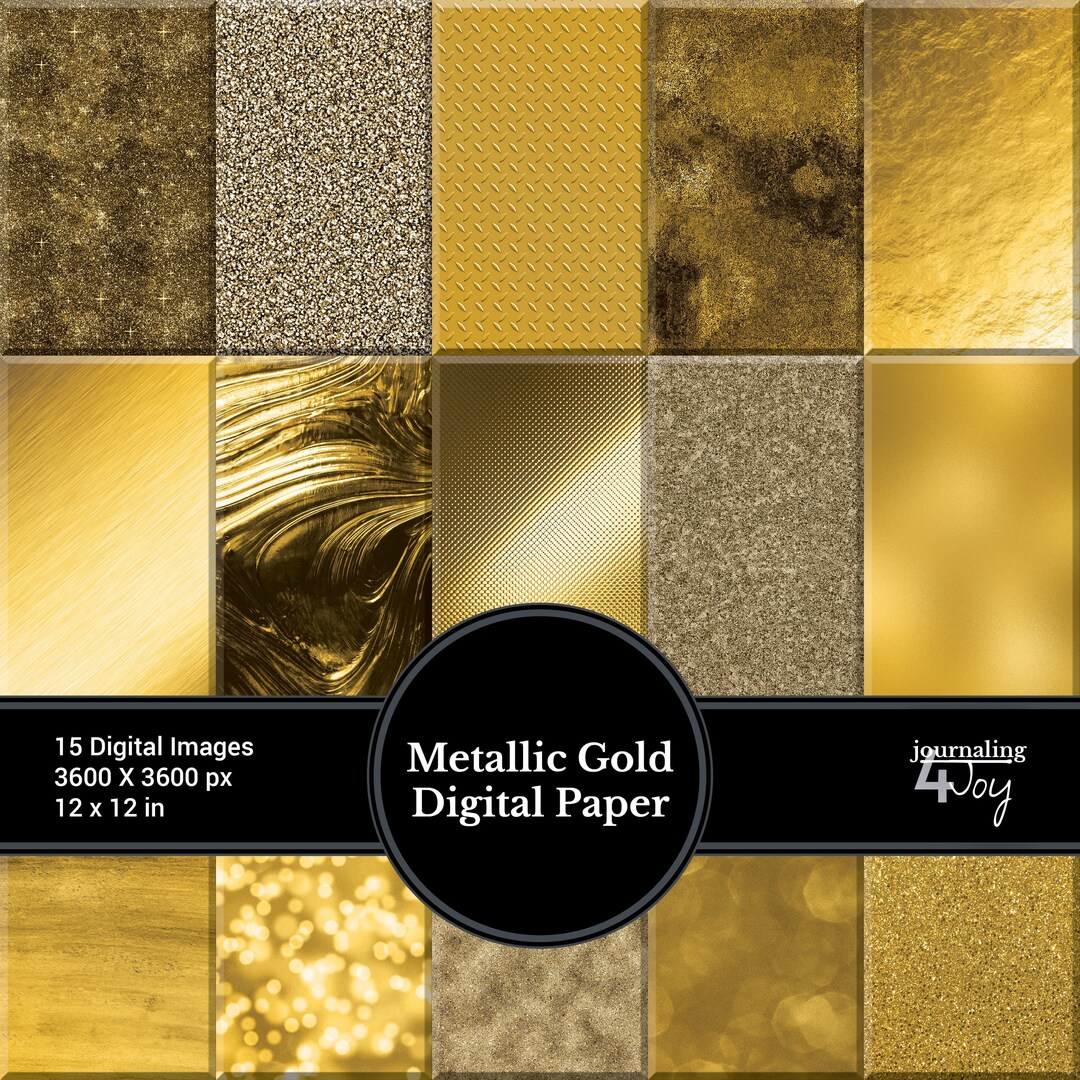 Gold Textures Digital Paper, Glitter, Foil, Bokeh (digital Download) - Etsy