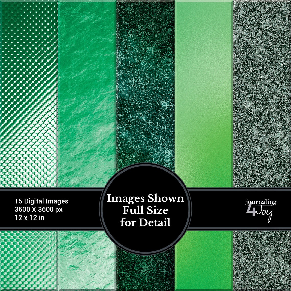 Beautiful Emerald Paper • Green Metallic Printable - Etsy