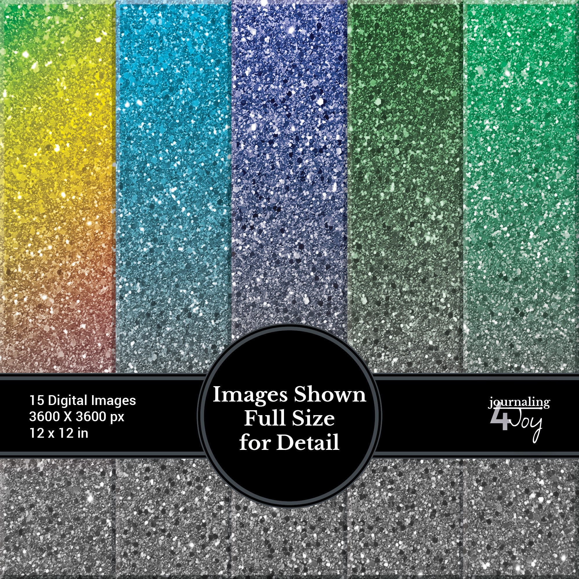 15 Silver Glitter Ombre Digital Paper, Glitter Backgrounds, Glitter ...