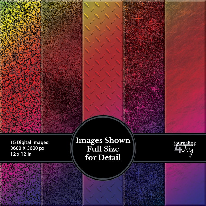 Dark Rainbow Metallic Digital Paper, Backgrounds, Foil, Textures ...