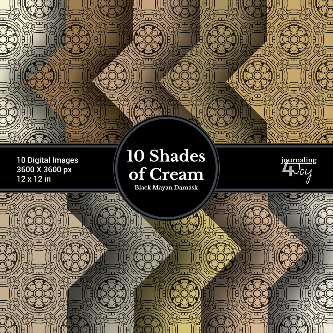 Cream Mayan Damask Digital Paper, Scrapbook Background (300DPI) - Etsy