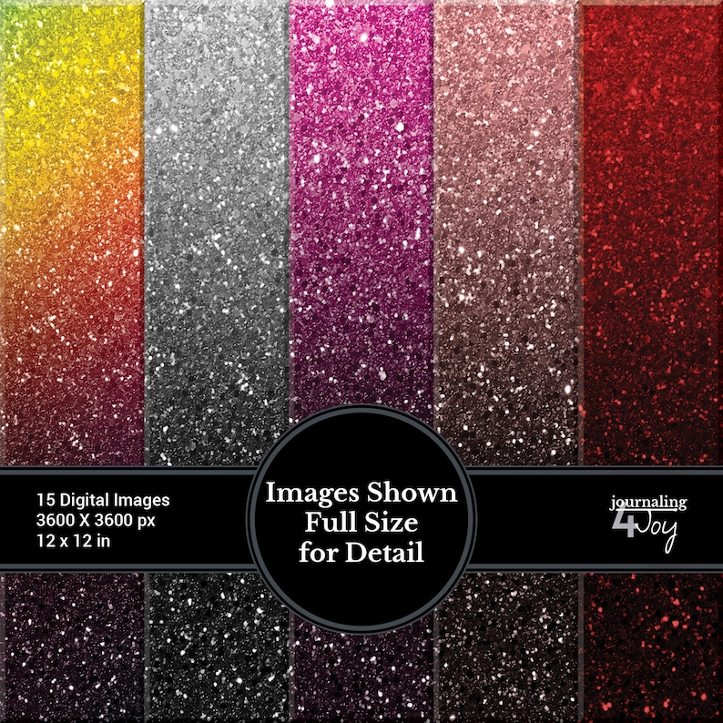 15 Black Glitter Ombre Digital Paper, Glitter Backgrounds, Glitter ...