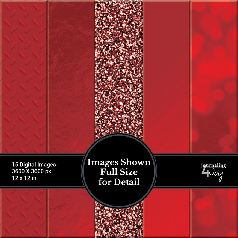 Ruby Red Metallic Digital Paper Backgrounds Red Foil - Etsy