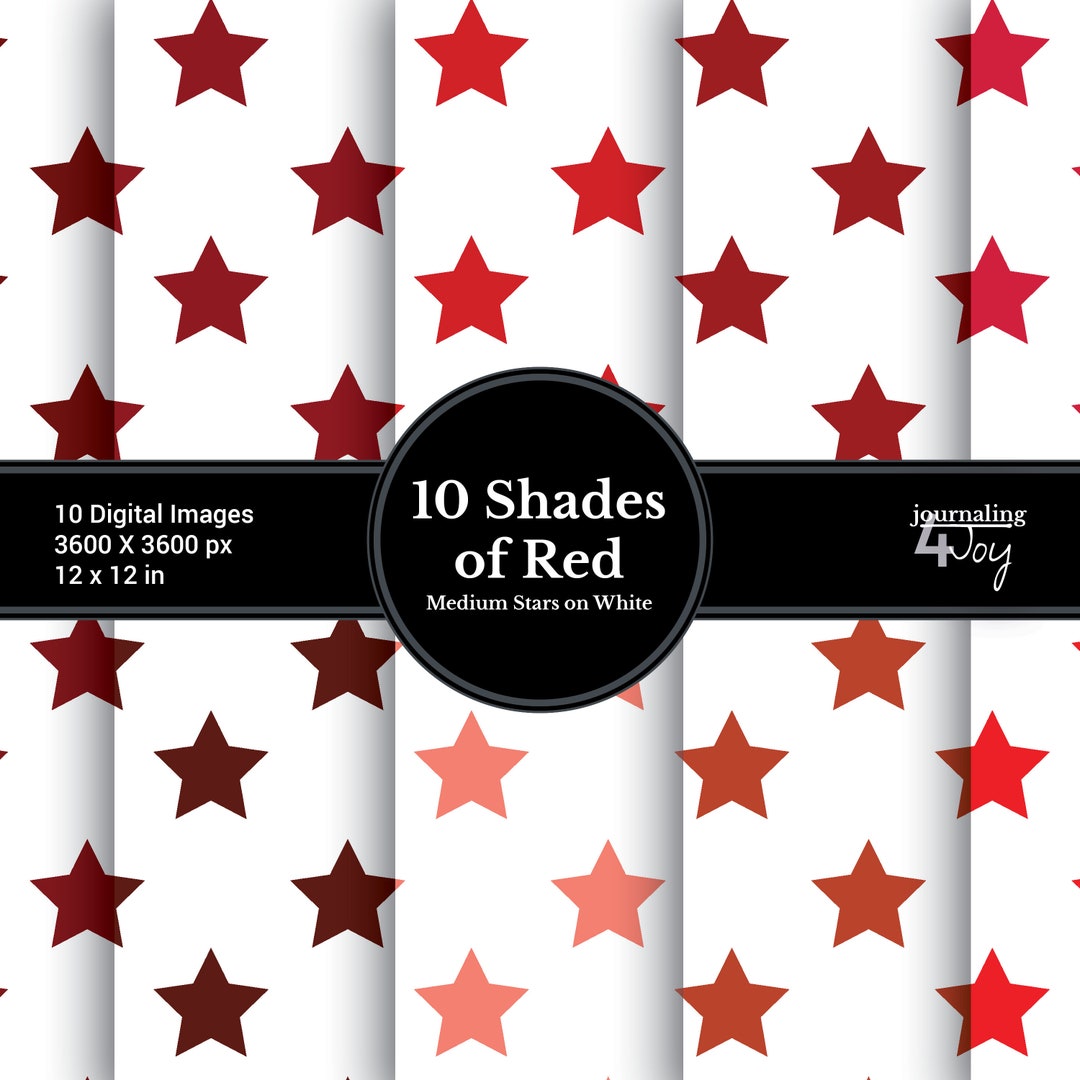 Red Star Digital Paper, Scrapbook Patterns (digital Download) - Etsy