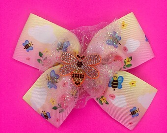 Bumble Bee Hair Bow | Etsy