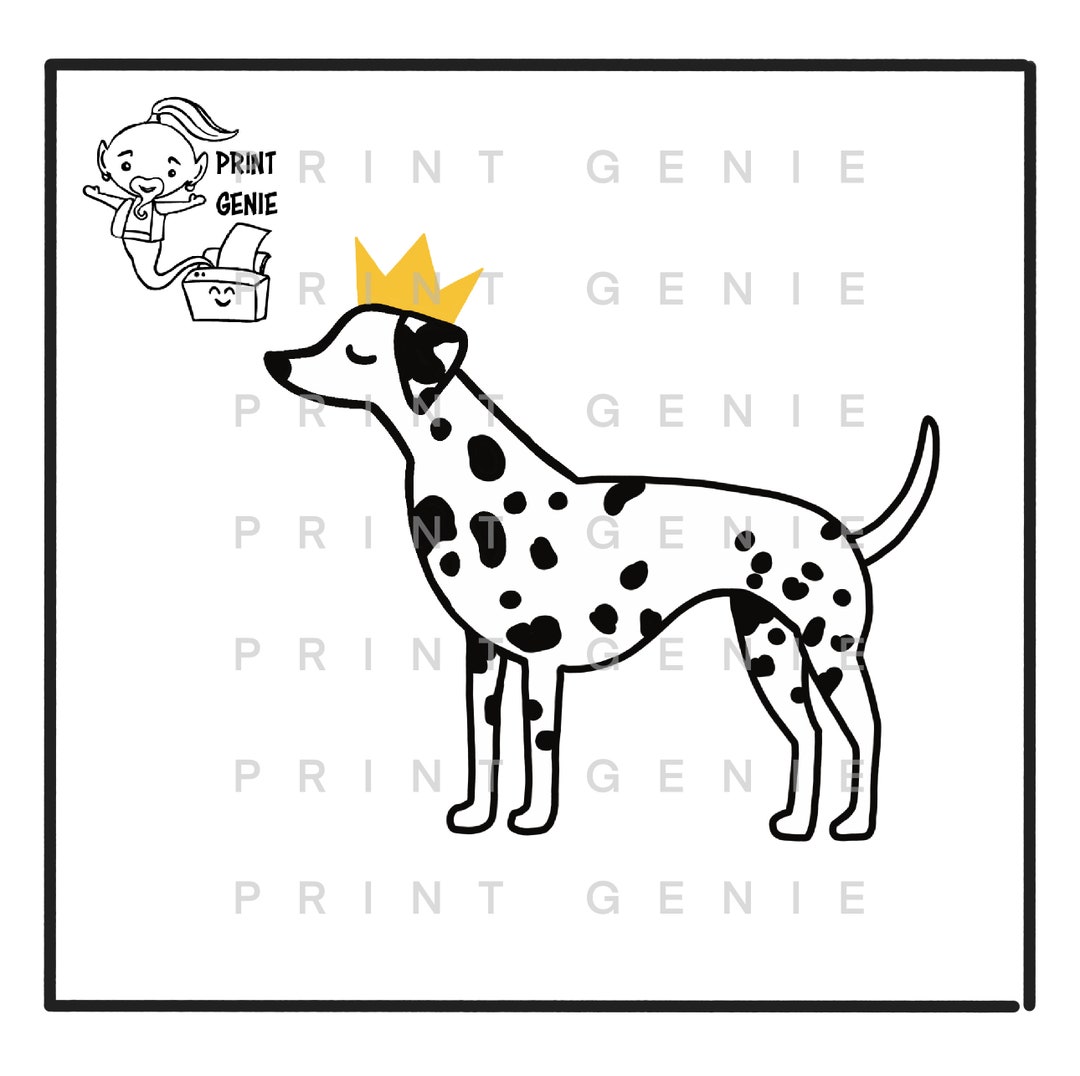 Dalmatian Crown Dog Png With Crown Sublimation Digital Download - Etsy