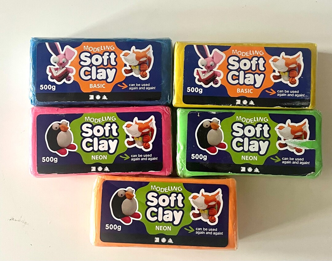 Soft Clay Modeling Clay Bright Colours - Etsy