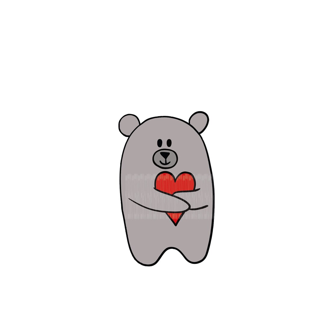 Grey Bear SVG PNG Digital Download Clip Art - Etsy