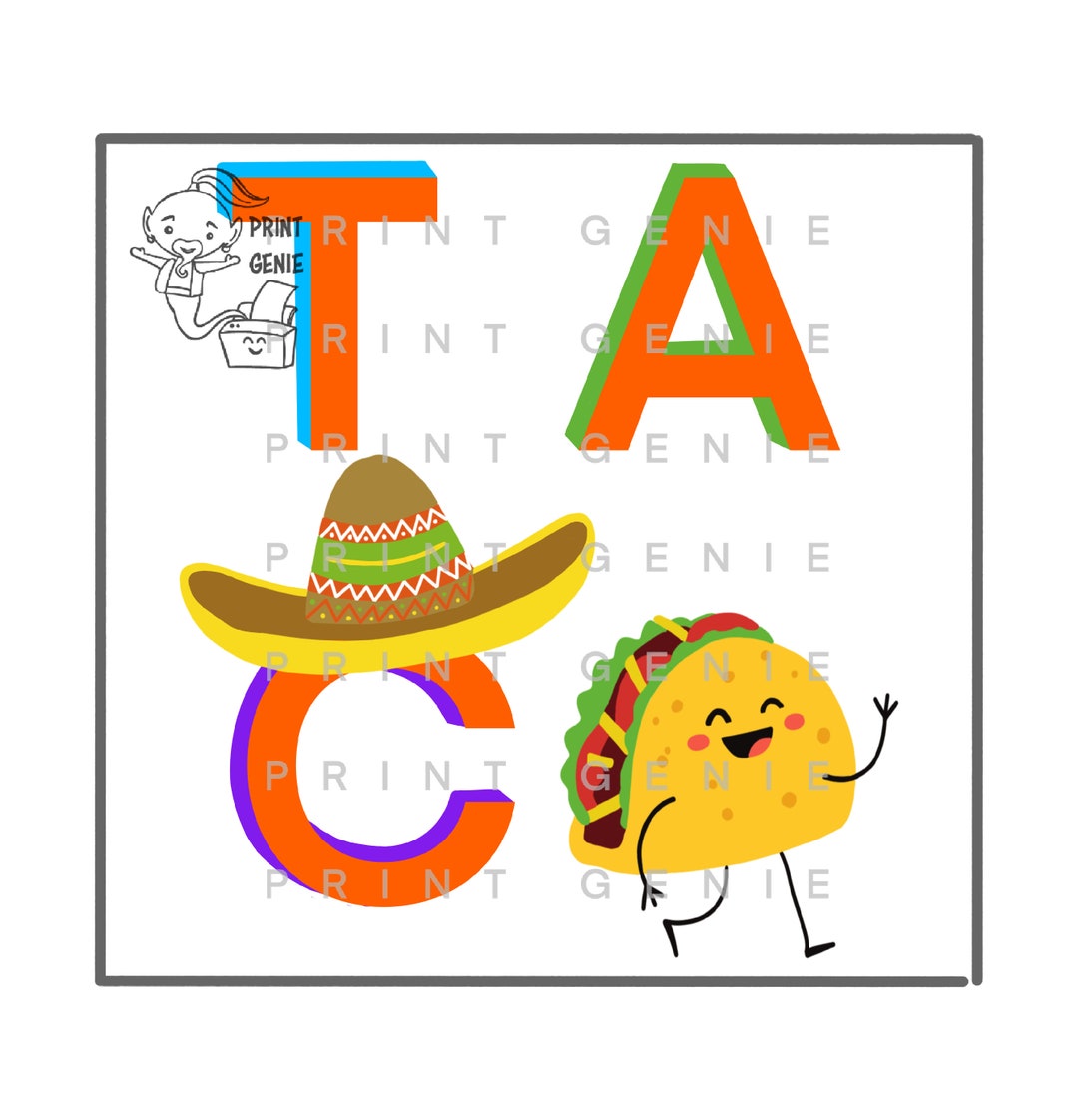 Taco SVG PNG Digital Download File Kawaii Cute Face Mexican Food - Etsy