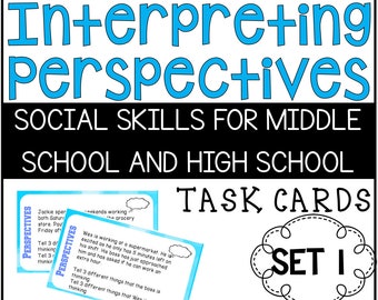 Speech Therapy Resource Download: Social Scenarios for Middle and High ...