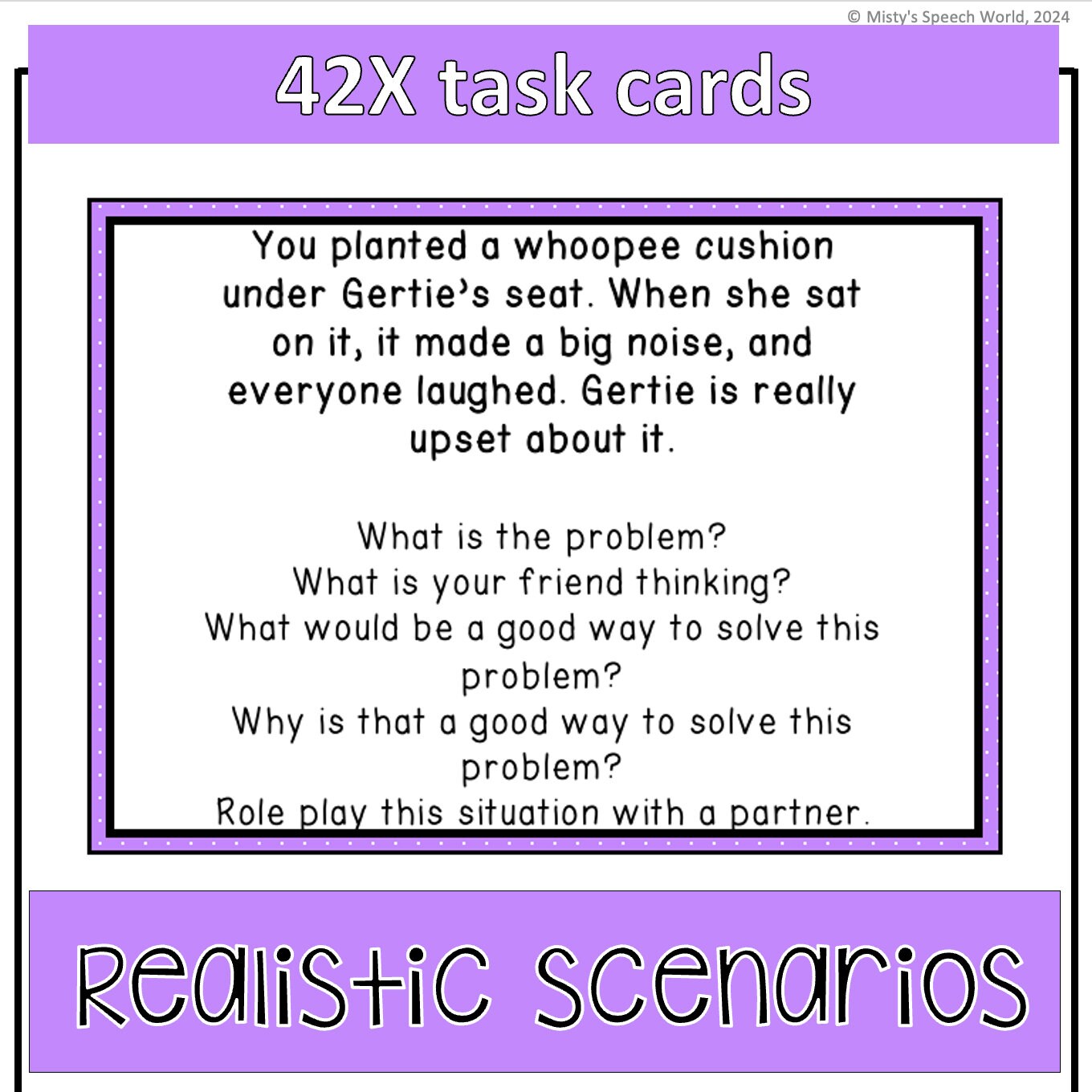 Speech Therapy Download: Social Problem Solving Scenarios Set 2 ...